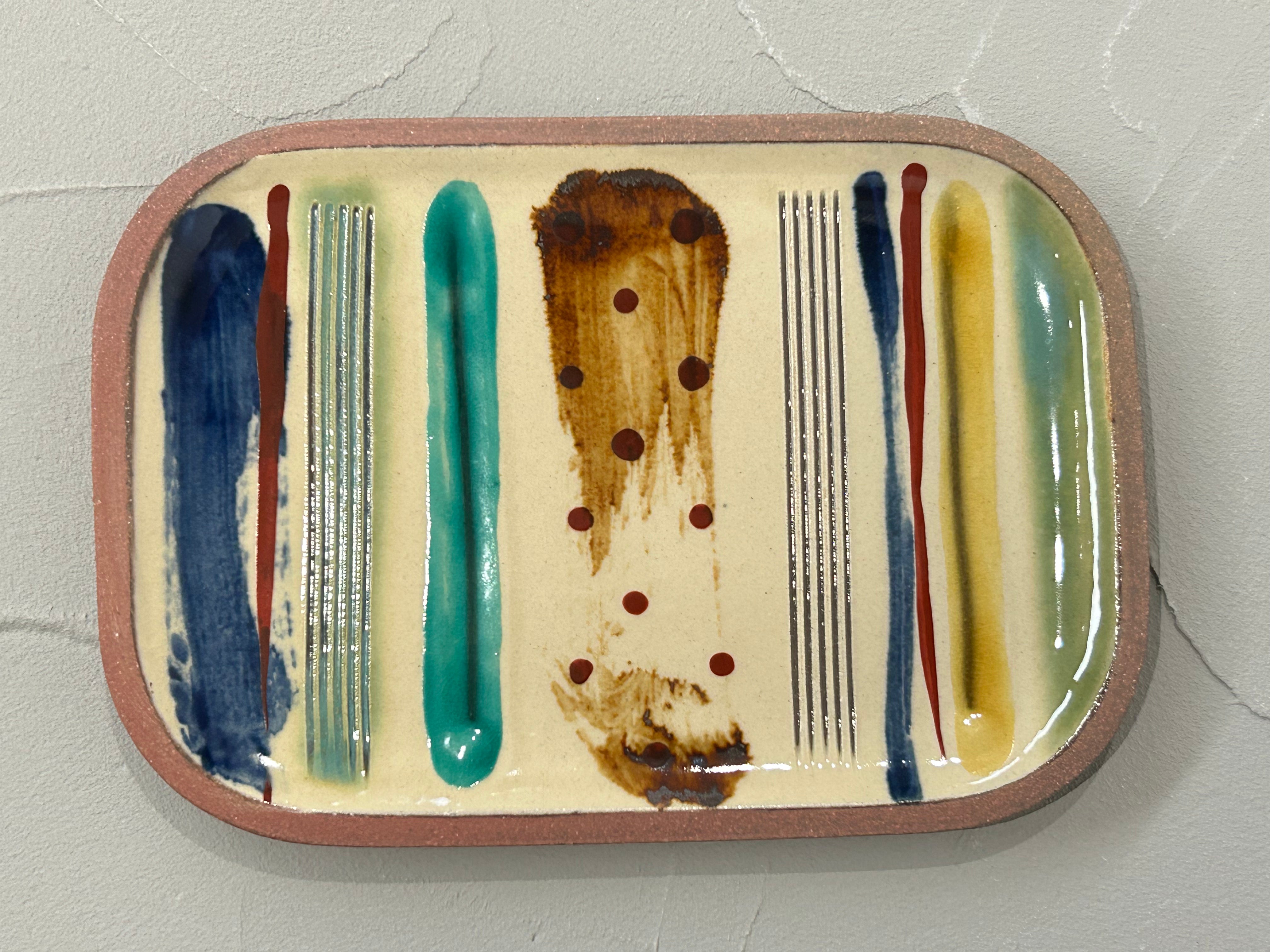 【一翠窯】 issui pottery 角皿 中 ストライプ/HK00195 – ジェネラルストア 百代